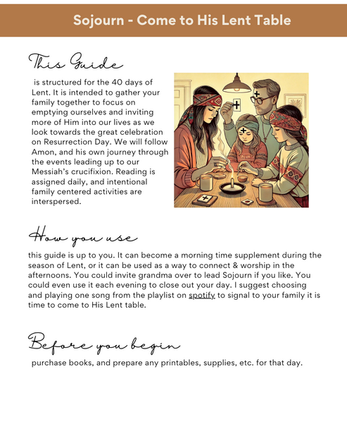 Sojourn - Come to His Lent Table – kindletogetherness