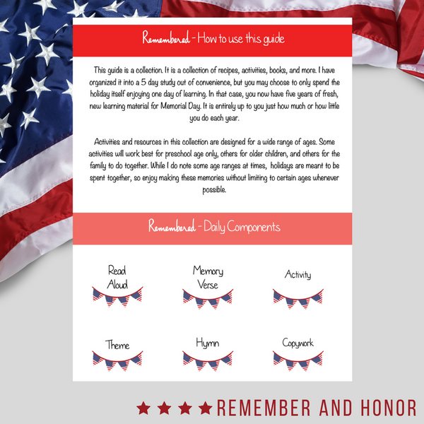 Remembered: A Memorial Day Guide – kindletogetherness